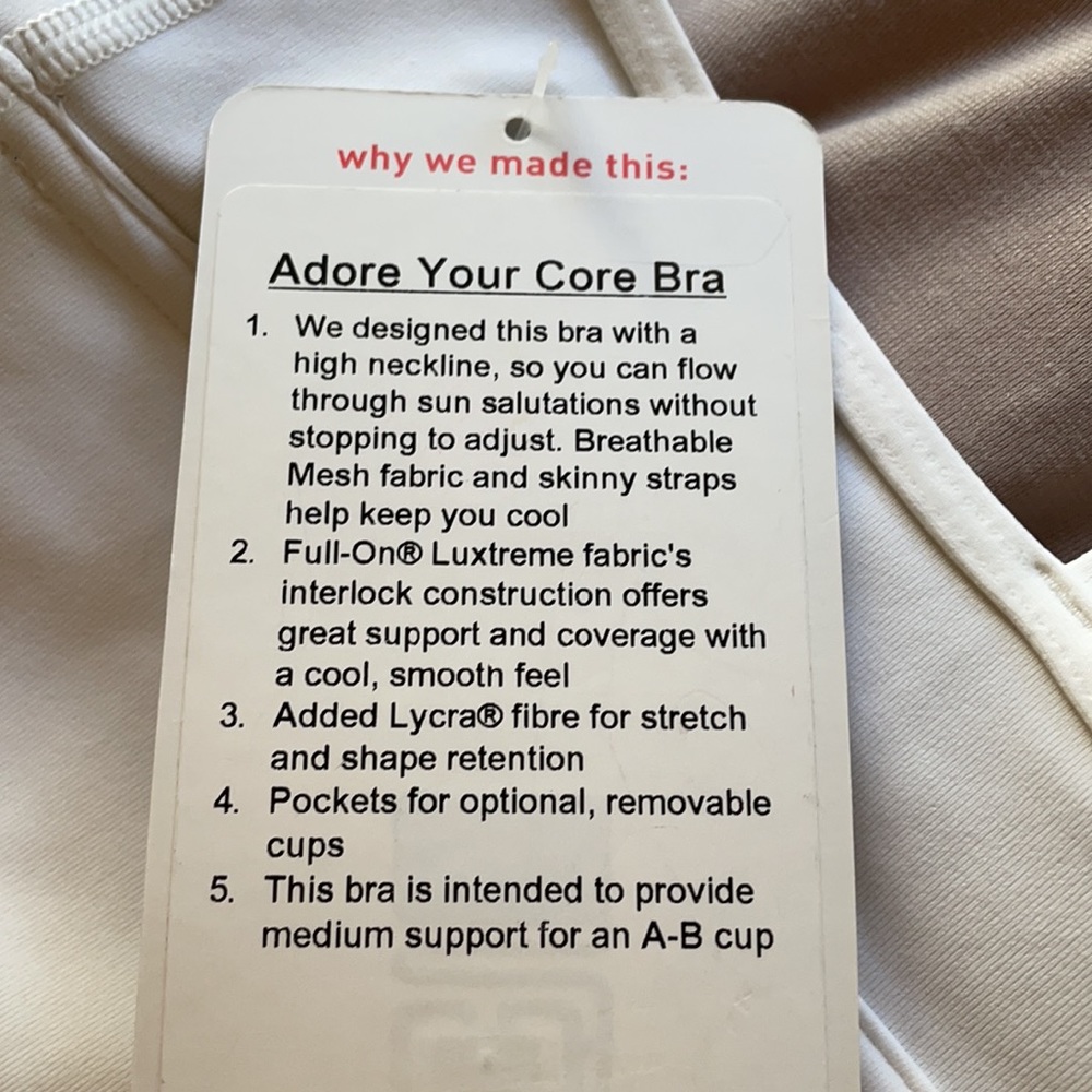 ***New Adore Your Core Bra - Gem